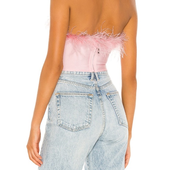 superdown | Tops | Nwt Superdown Pink Feather Bustier Top | Poshmark